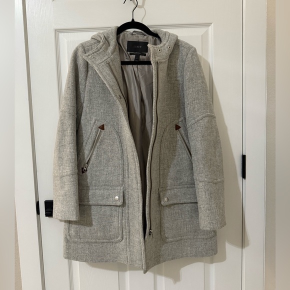 J. Crew | Jackets & Coats | J Crew Light Gray Utility Jacket | Poshmark